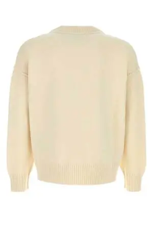 AMI Paris Ivory Wool Cardigan