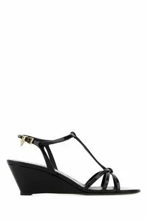 Prada Leather Sandals - Black