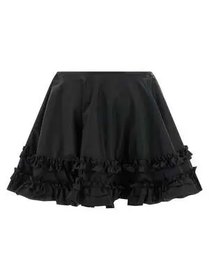 GANNI Duchesse Nylon Mini Frill Skirt