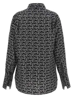Burberry Silk Printed Shirt - Black