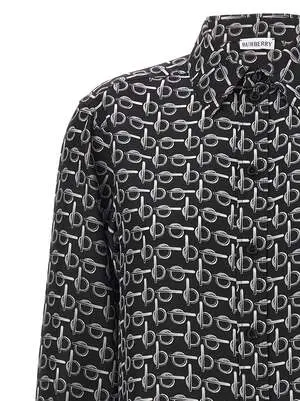 Burberry Silk Printed Shirt - Black