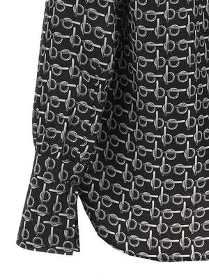 Burberry Silk Printed Shirt - Black