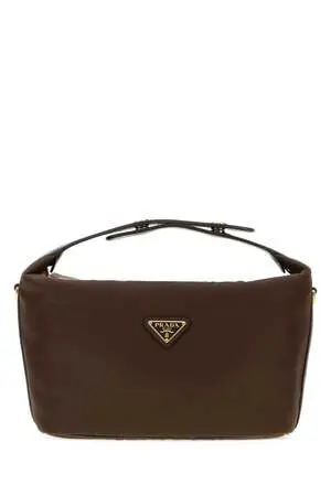 Prada Re-nylon Mini Cherie Handbag - Brown