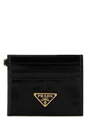 Prada Leather Card Holder - Black