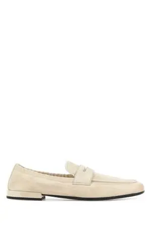 Prada Ivory Leather Loafers - White