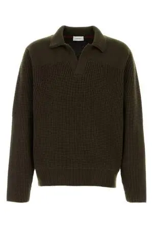 FERRAGAMO Olive Wool Sweater - Green