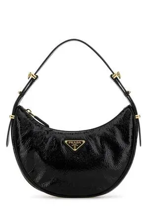 Prada Naplak Arqué Handbag - Black