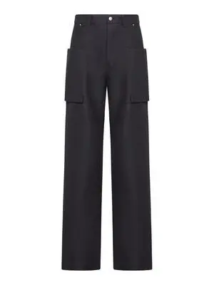 Rick Owens Stefan Cotton Blend Cargo Pants - Black