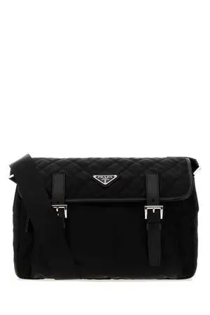 Prada Fabric Crossbody Bag - Black