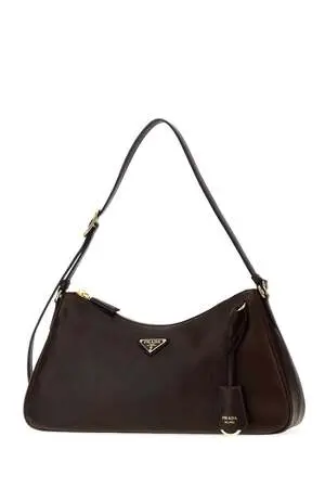 Prada Dark Nappa Leather Shoulder Bag