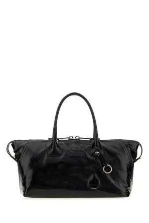Miu Miu Vitello Leather Handbag - Black