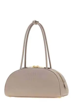 Miu Miu Dove Grey Leather Beau Shoulder Bag - Gray