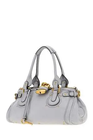 Chloé Powder Leather Paddington Shoulder Bag - Blue