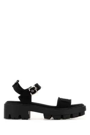 Prada Canvas Sandals - Black