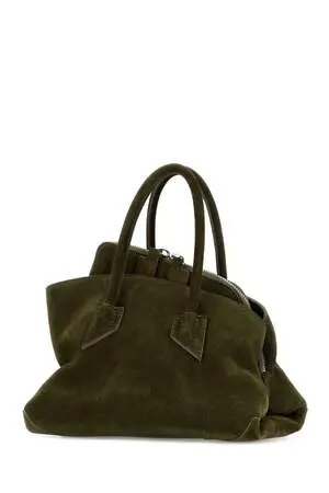 Attico Army Suede Mini La Passeggiata Handbag - Green