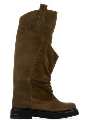 Attico Mud Suede Passeggiata Boots - Brown