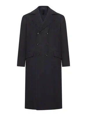 Kiton Mauro Long Cashmere Coat - Black