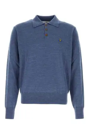 VIVIENNE WESTWOOD Air Force Wool Mark Polo Shirt - Blue