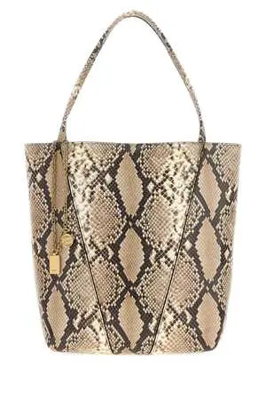 Chloé Printed Leather Spin Shopping Bag - Multicolor
