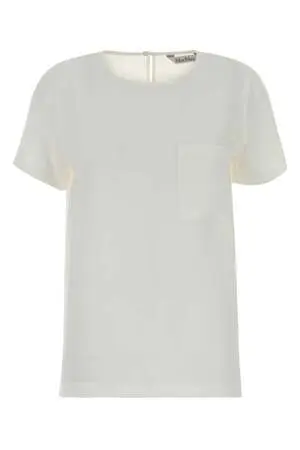 Max Mara Silk Pagano T-shirt - White