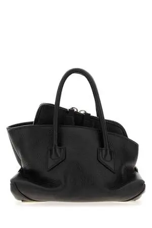 Attico Leather Mini La Passeggiata Handbag - Black