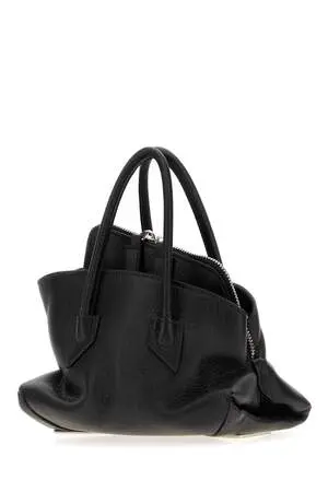 Attico Leather Mini La Passeggiata Handbag - Black
