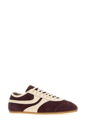 Dries Van Noten Two-tone Suede And Leather Sneakers - Multicolor