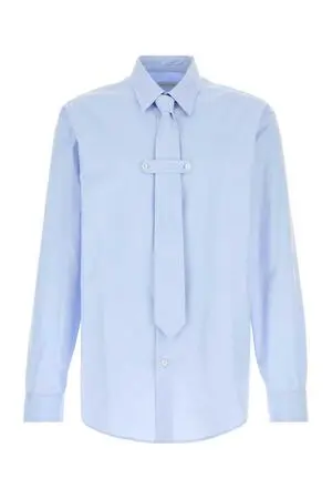 Dries Van Noten Dries Van Noten Men Light Blue Cilian Poplin Shirt Blue