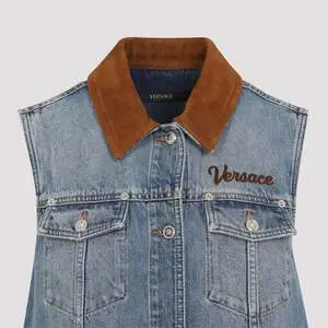 Versace Denim Stone Wash Dress - Blue