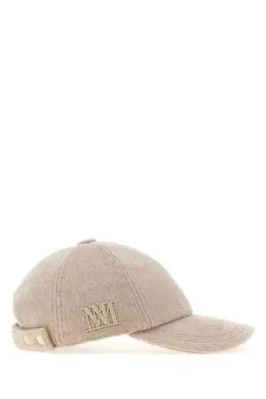 Max Mara Cappuccino Cashmere Lancia Baseball Cap - Brown