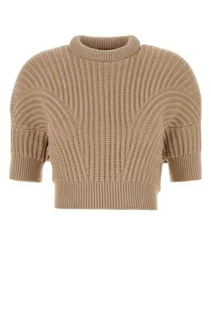 Sportmax Beige Cotton Blend Fatti Sweater - Brown
