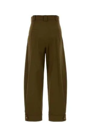 Max Mara Olive Stretch Cotton Adorni Pant
