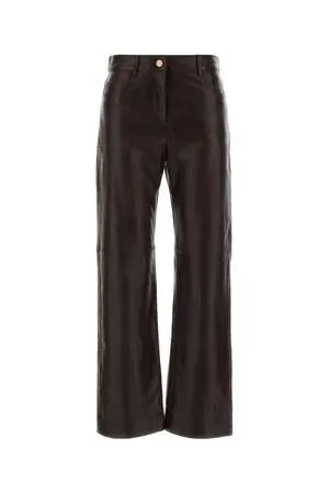 Max Mara Lamb Leather Pants - Brown