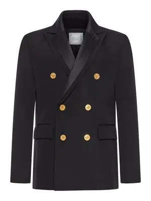 Sacai Double-face Cotton And Silk Jacket - Black