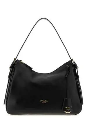 Prada Leather Shoulder Bag - Black