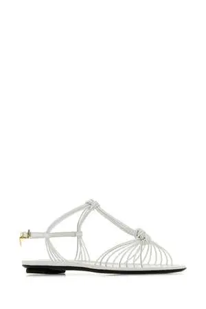 Prada Leather Sandals - White