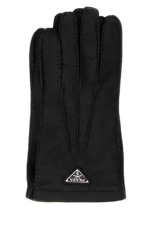 Prada Nappa Leather Gloves - Black