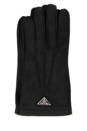 Prada Nappa Leather Gloves - Black