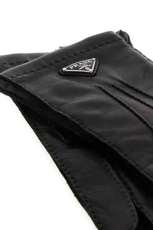 Prada Nappa Leather Gloves With Cashmere Lining