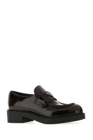 Prada Dark Leather Loafers