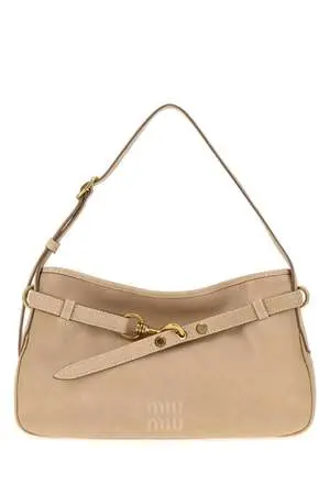 Miu Miu Nappa Leather Shoulder Bag - Brown