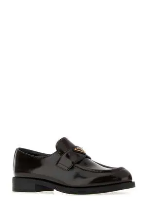 Prada Leather Loafers - Brown