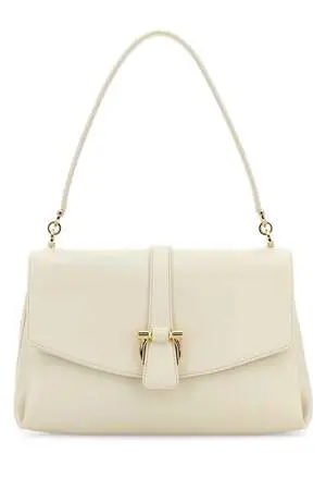 FERRAGAMO Leather Shoulder Bag - White