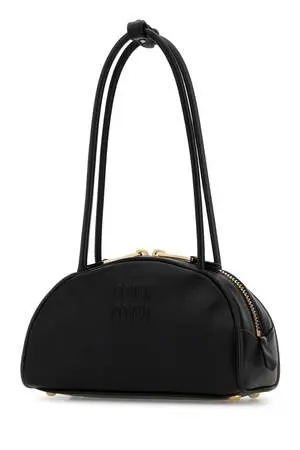 Miu Miu Leather Beau Shoulder Bag - Black