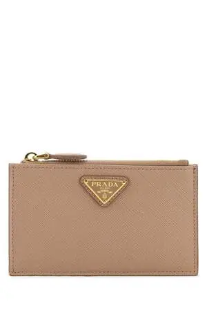 Prada Powder Leather Card Holder - Pink