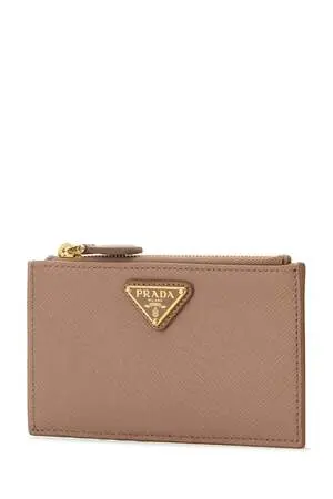 Prada Powder Leather Card Holder - Pink