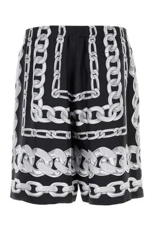 Versace Printed Silk Bermuda Shorts - Multicolor