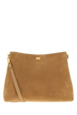 Dolce & Gabbana Beige Suede Shopping Bag - Brown