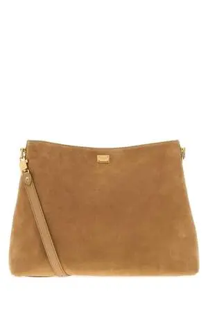 Dolce & Gabbana Beige Suede Shopping Bag - Brown