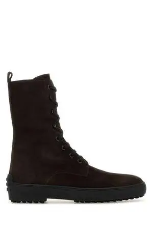 TOD'S Suede Winter Ankle Boots - Brown